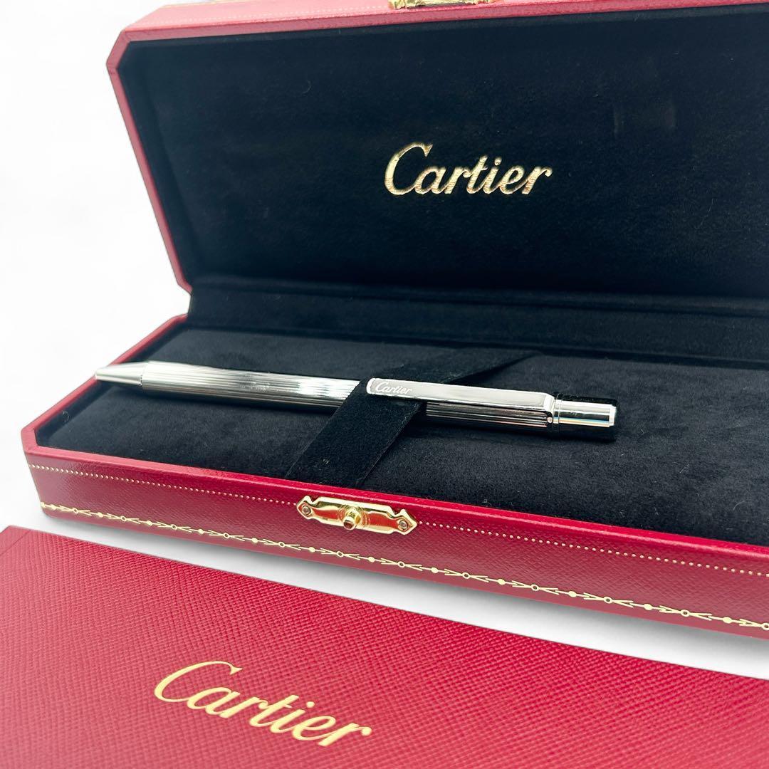 【りり】　未使用　Cartier ボールペン シルバー インク黒　箱付き