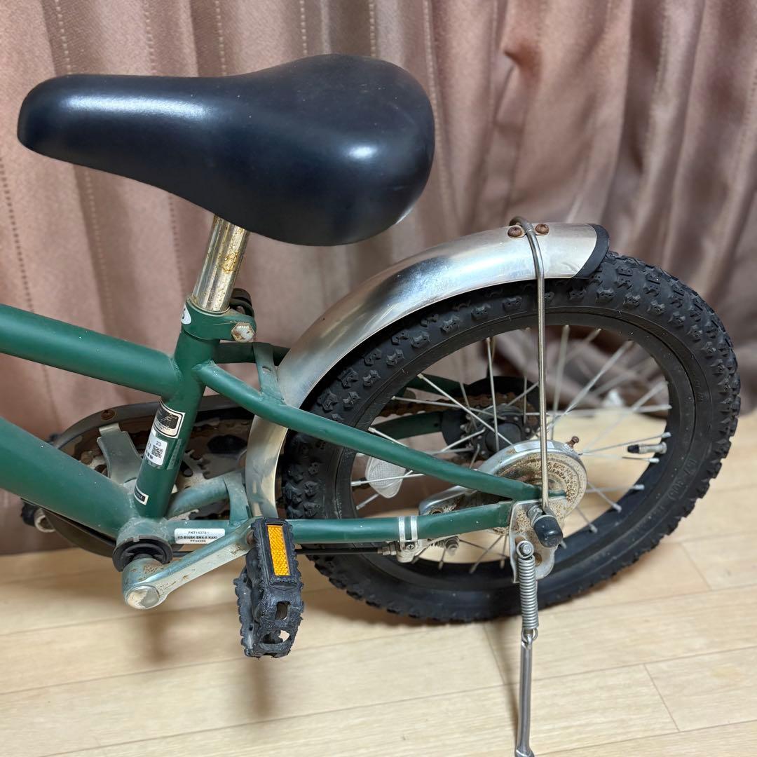 16インチ Beliino 子供用自転車 緑 前カゴ付き　元値35700円