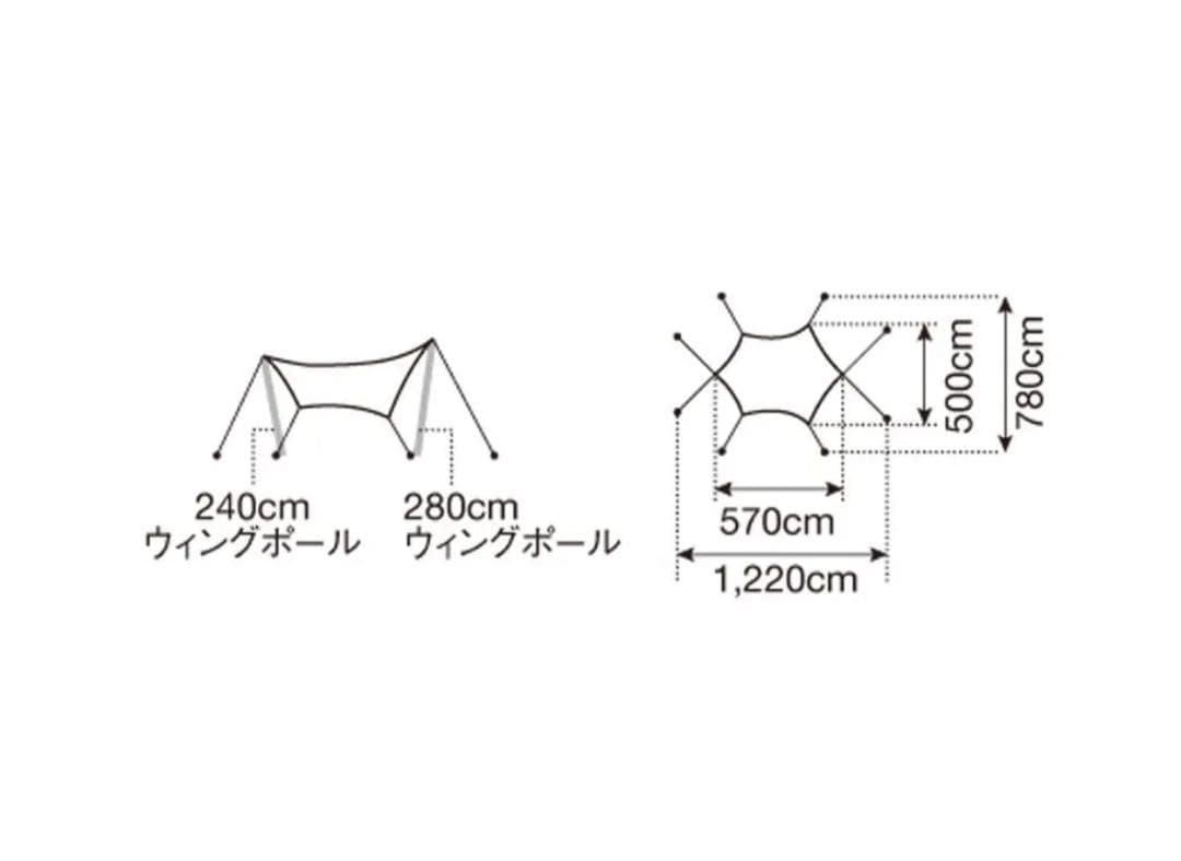 【新品未使用】スノーピーク　アメニティタープヘキサLセット