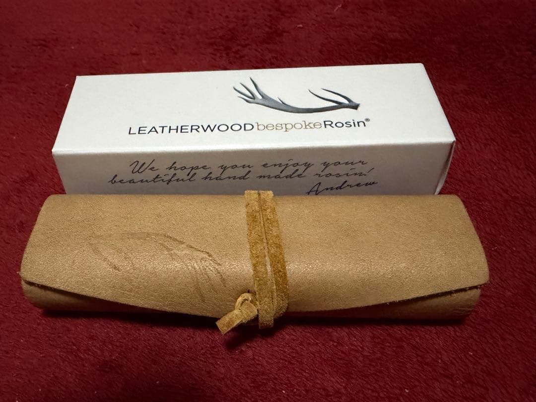 LEATHERWOOD bespoke クリスプ松脂　木製ケース皮ケース