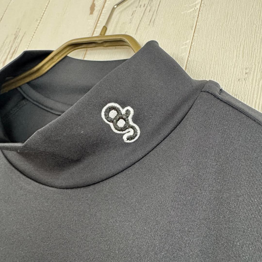 8G SHOOT　LOGO PRINT MOCK NECK L/S TEE