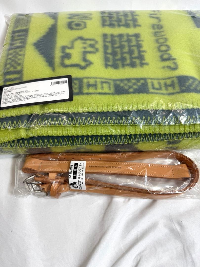 アウトドア寝具 JM BLANKET - LIGHT GREEN x GREEN