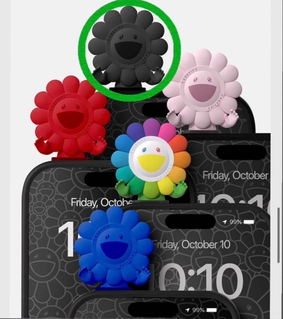 CASETiFY 村上隆 スマホフィギュア　黒　おまけ付き