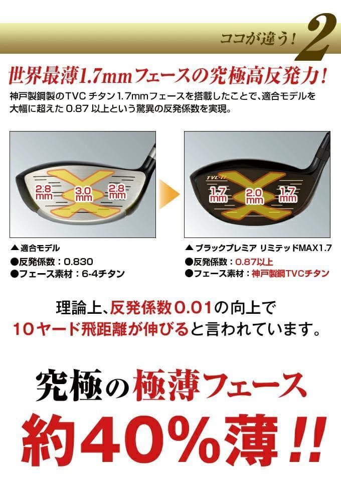 【新品】世界最薄激弾きの超高反発マキシブラックプレミアリミテッド　ドラコン飛匠