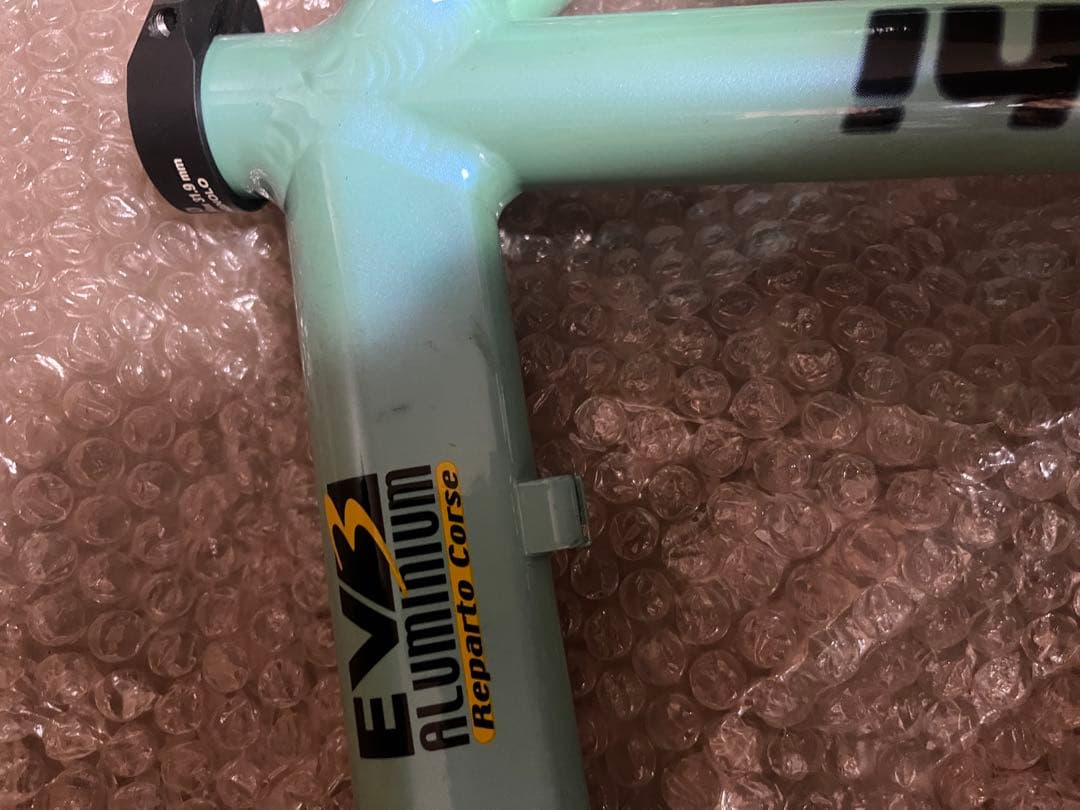 Bianchi ロードバイクフレーム 水色 カーボンフォーク 中古