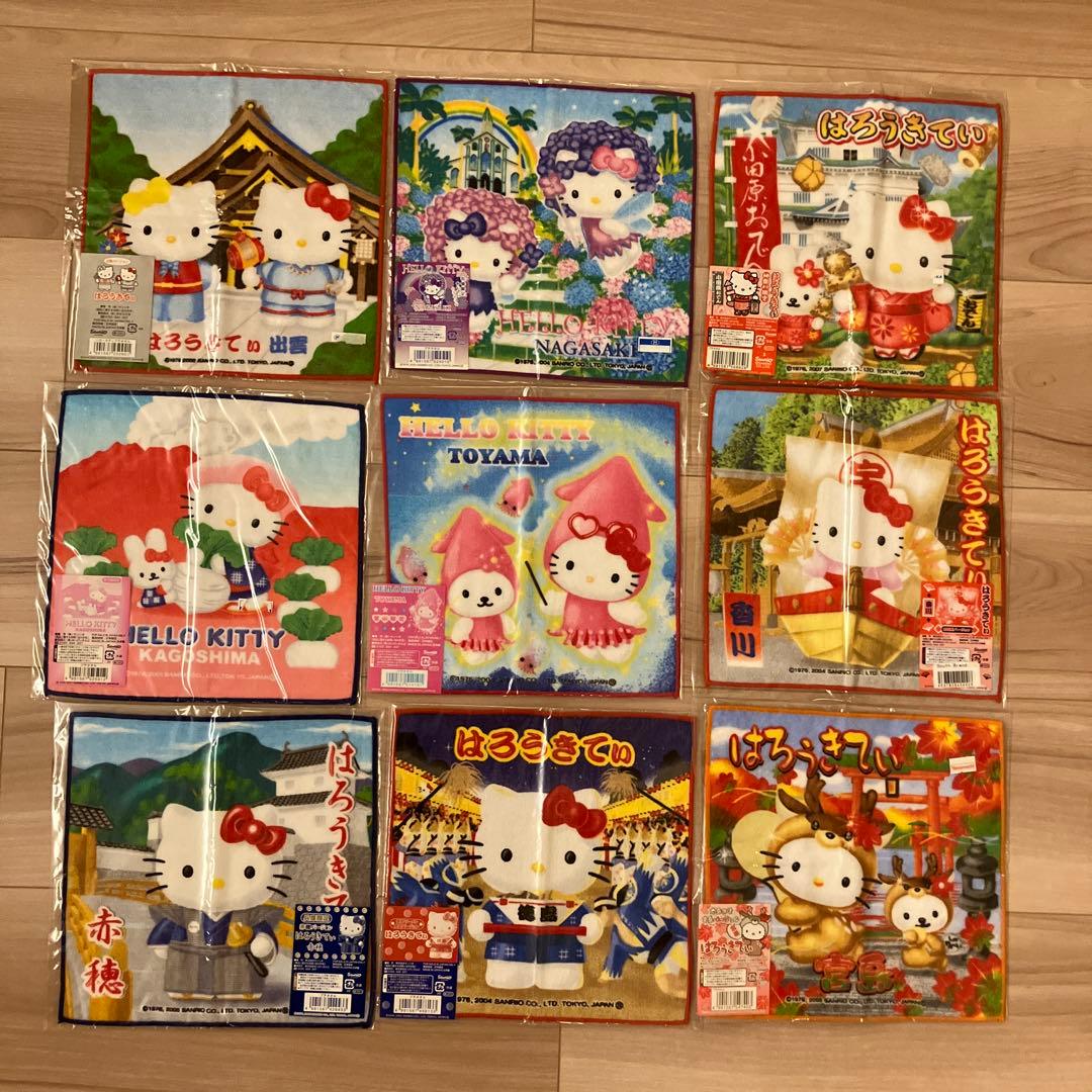 ハローキティ　ご当地プチタオル　まとめ売り(48枚)