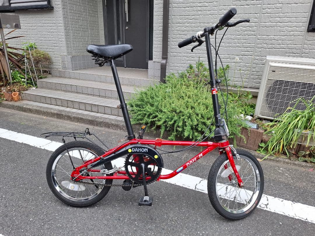 オールドDAHON 折りたたみ自転車 レッド