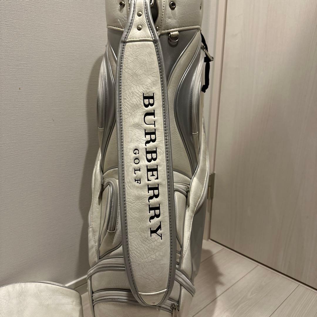 BURBERRY GOLF キャディバッグ ホワイト/グレー　ゴルフ　バッグ