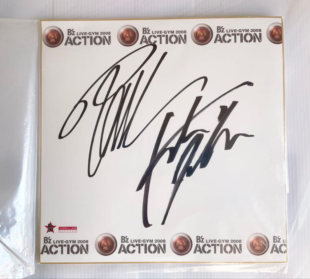 B'z 直筆サイン色紙　ACTION LIVE-GYM 2008 希少品