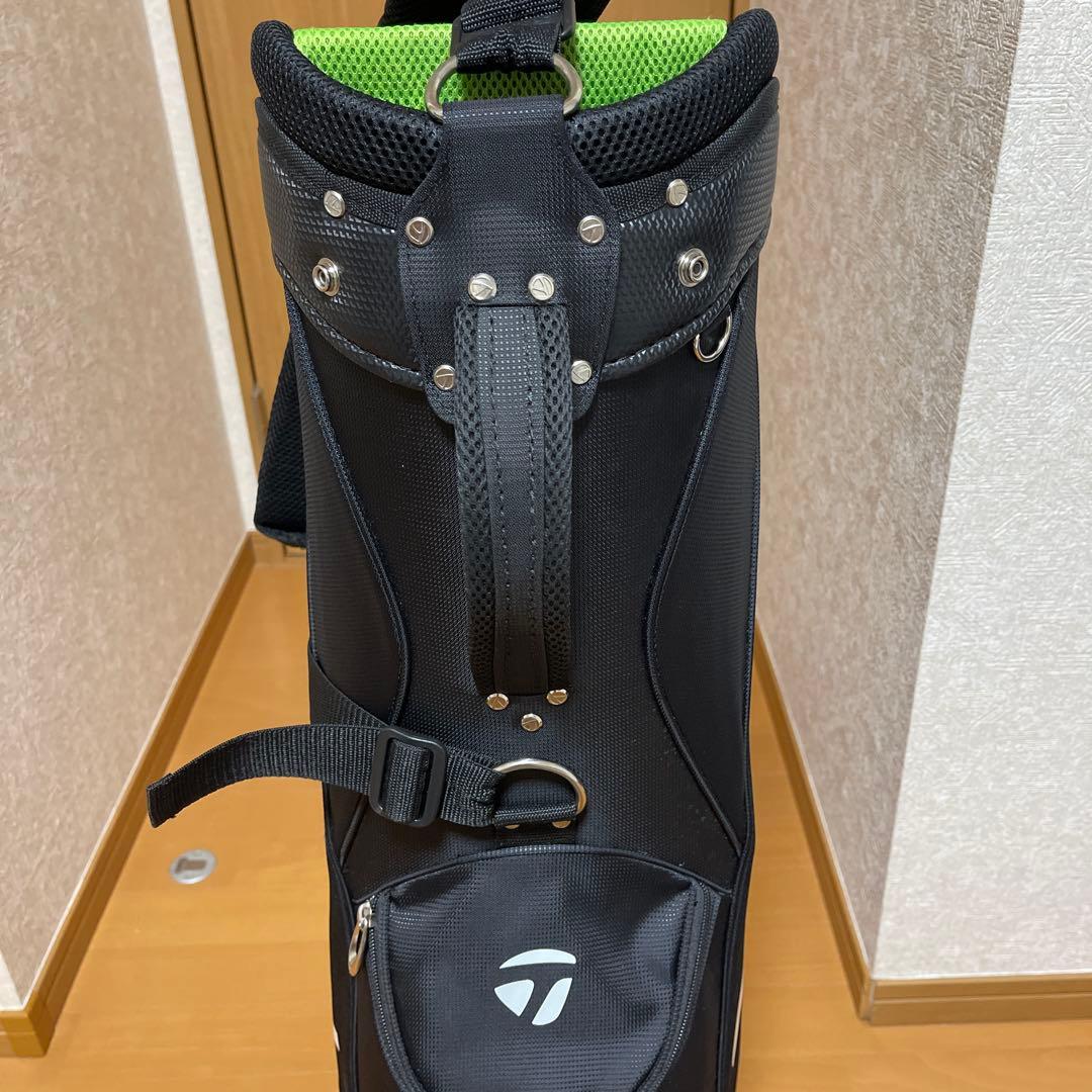 TaylorMade キャディバッグ 黒 緑 ストライプ