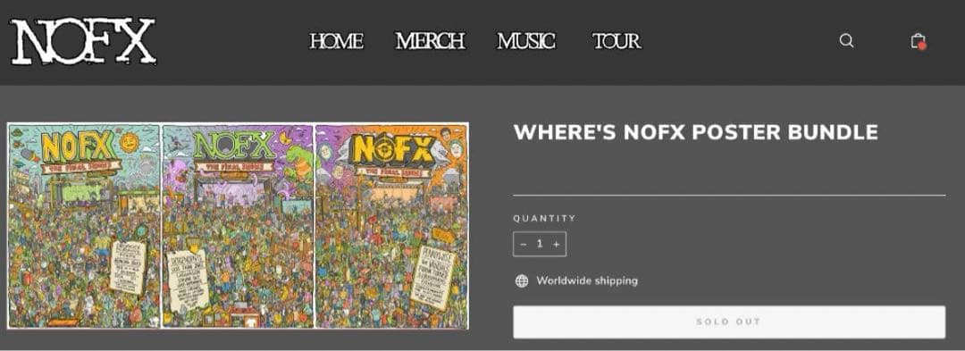 送料無料【新品未使用】NOFX 公式 ラストライブ　ポスター3枚セット　ハイスタ