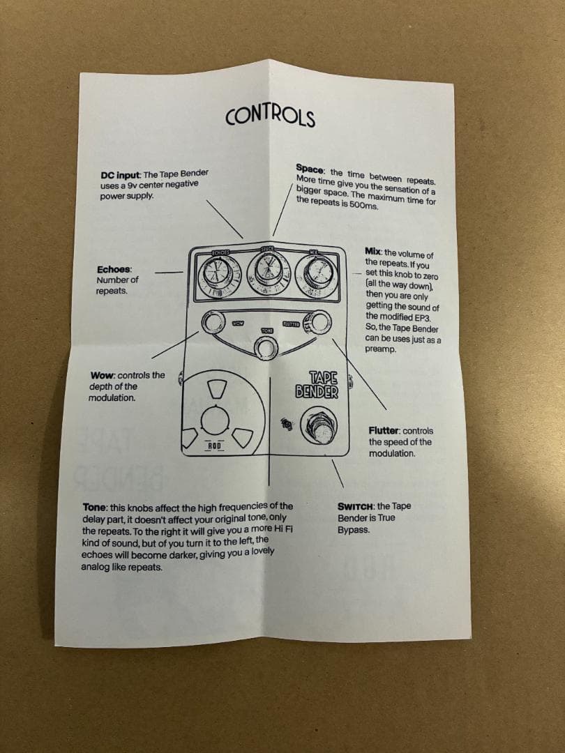 ROD HARP EFFECTS TAPE BENDER ハーモニカ用ディレイ