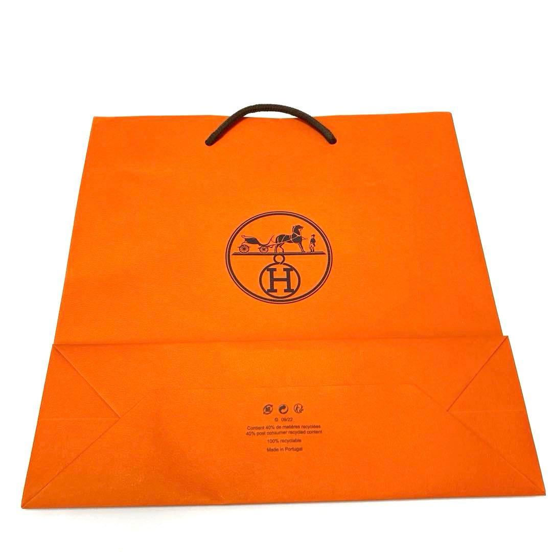 新品未使用　HERMÈS オレンジ ショップ袋 大きめ　合計14袋　リボン×2