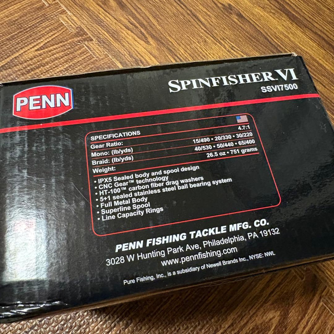 ペン　リール スピンフィッシャー PENN Spinfisher Ⅵ 7500