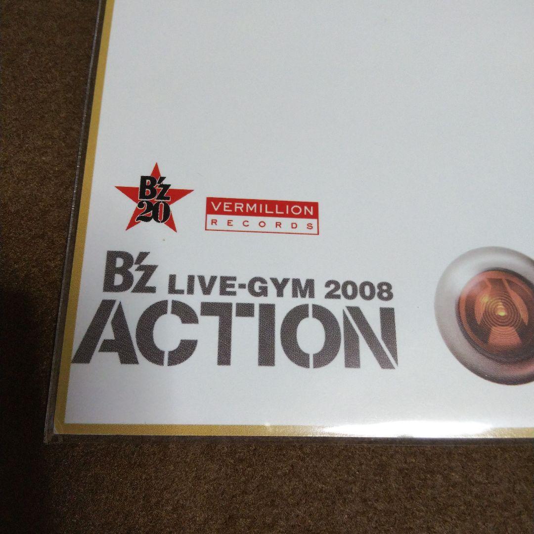 B'z サイン色紙 LIVE-GYM ACTION ライブグッズ 稲葉浩志 松本