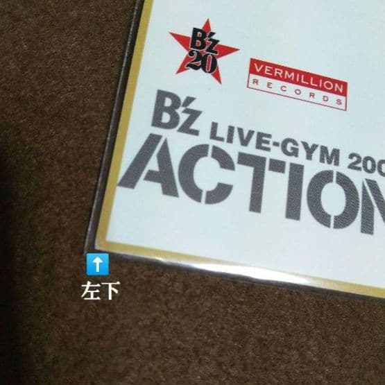 B'z サイン色紙 LIVE-GYM ACTION ライブグッズ 稲葉浩志 松本