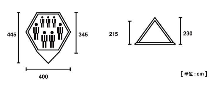 ロゴス　Tradcanvas ＶポールTepee400-BA　3点セット