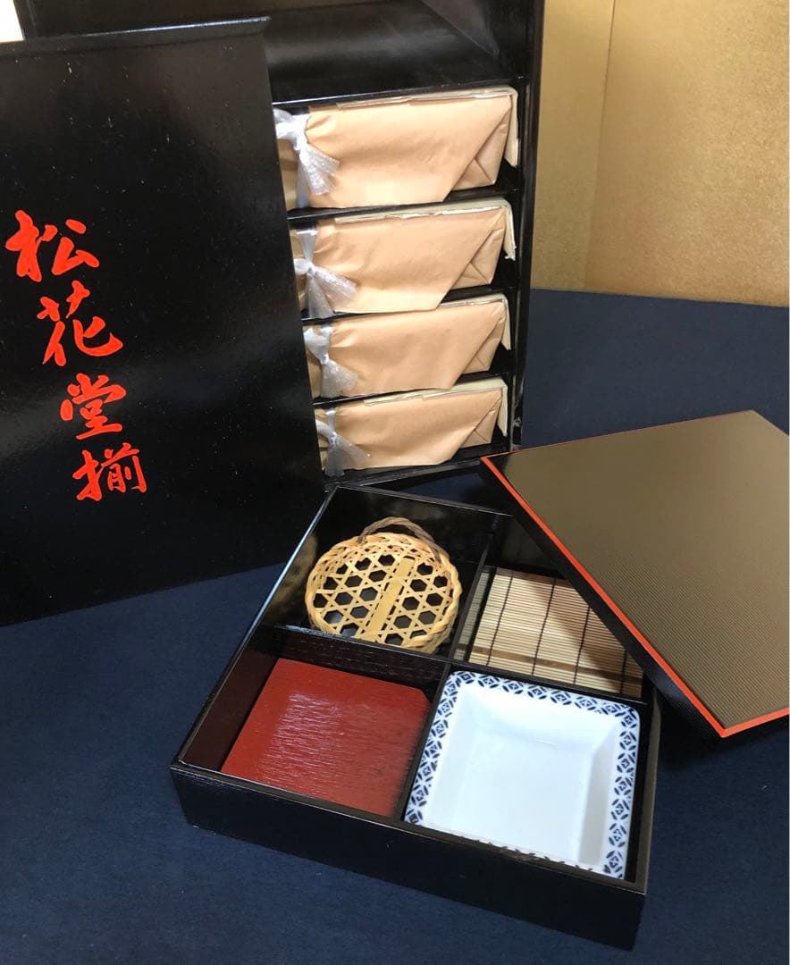 《R》未使用品 松花堂弁当 5客揃い 木箱　260108き1