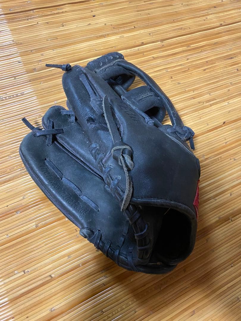 中古品　左用　野球　売り切り　Rawlings 軟式用グローブ 黒
