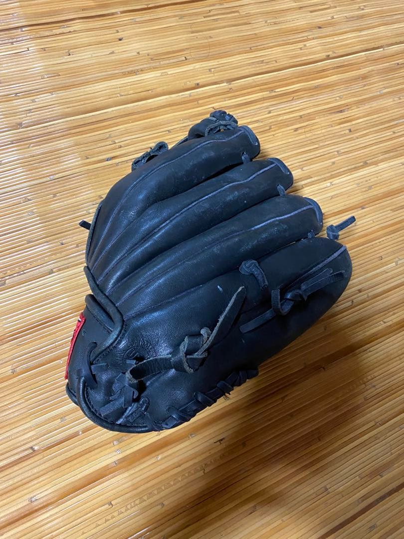 中古品　左用　野球　売り切り　Rawlings 軟式用グローブ 黒