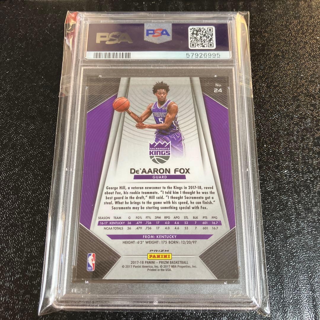 NBA Prizm De’Aaron Fox RC silver PSA10