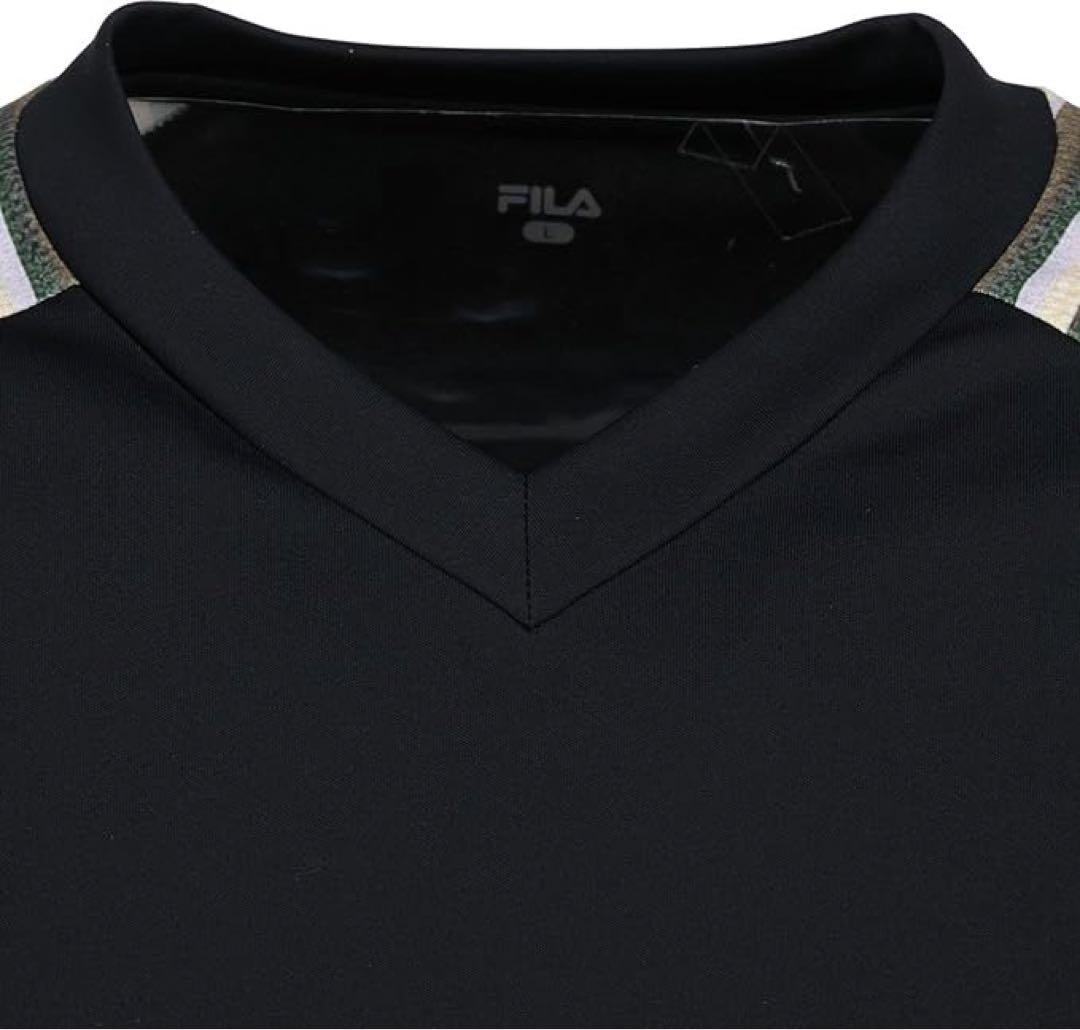 FILA フィラ テニスウェア 半袖Tシャツ VM5620ブラック メンズM新品