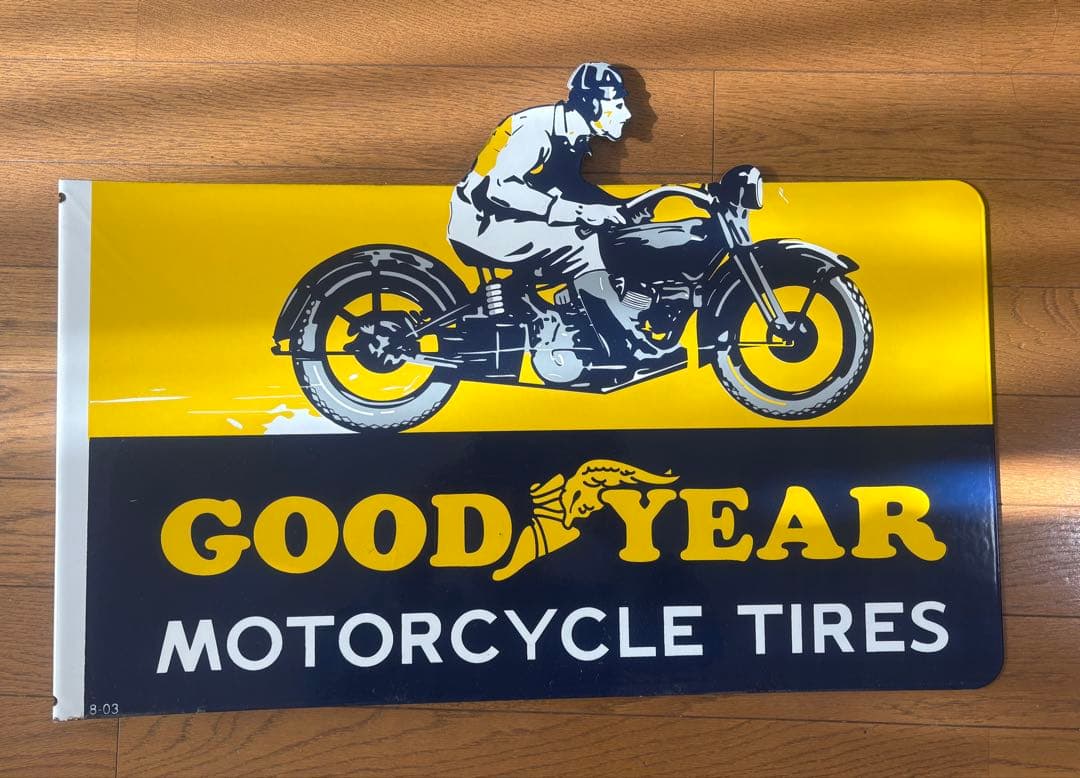 本物　未使用 GOODYEAR Motorcycle tires 琺瑯看板