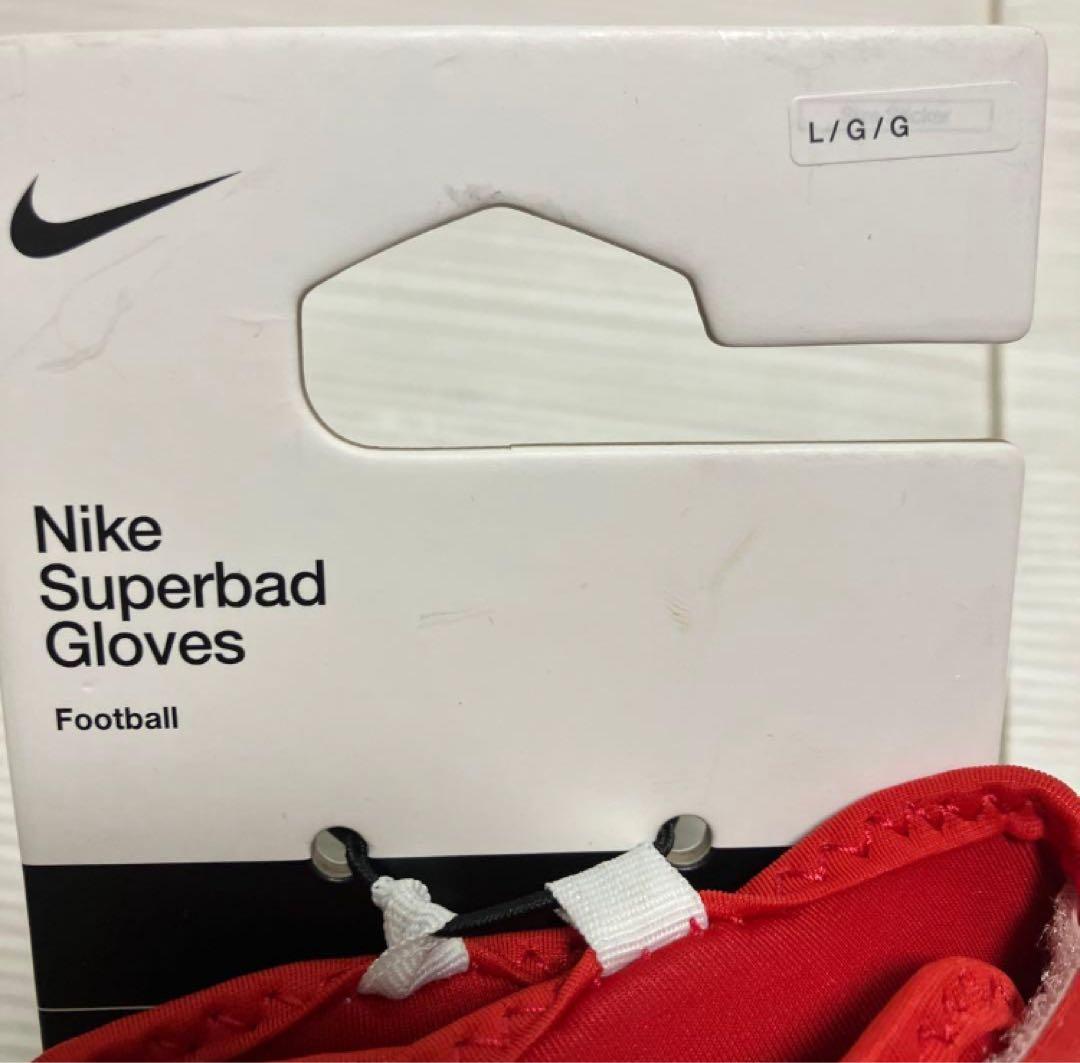 送料無料 新品 NIKE アメフト グローブ SUPERBAD GLOVES L