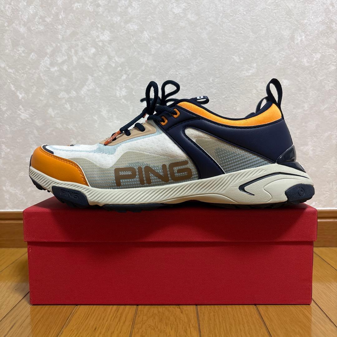 PING スパイクレスジーコントロールワンゴルフシューズ オレンジ