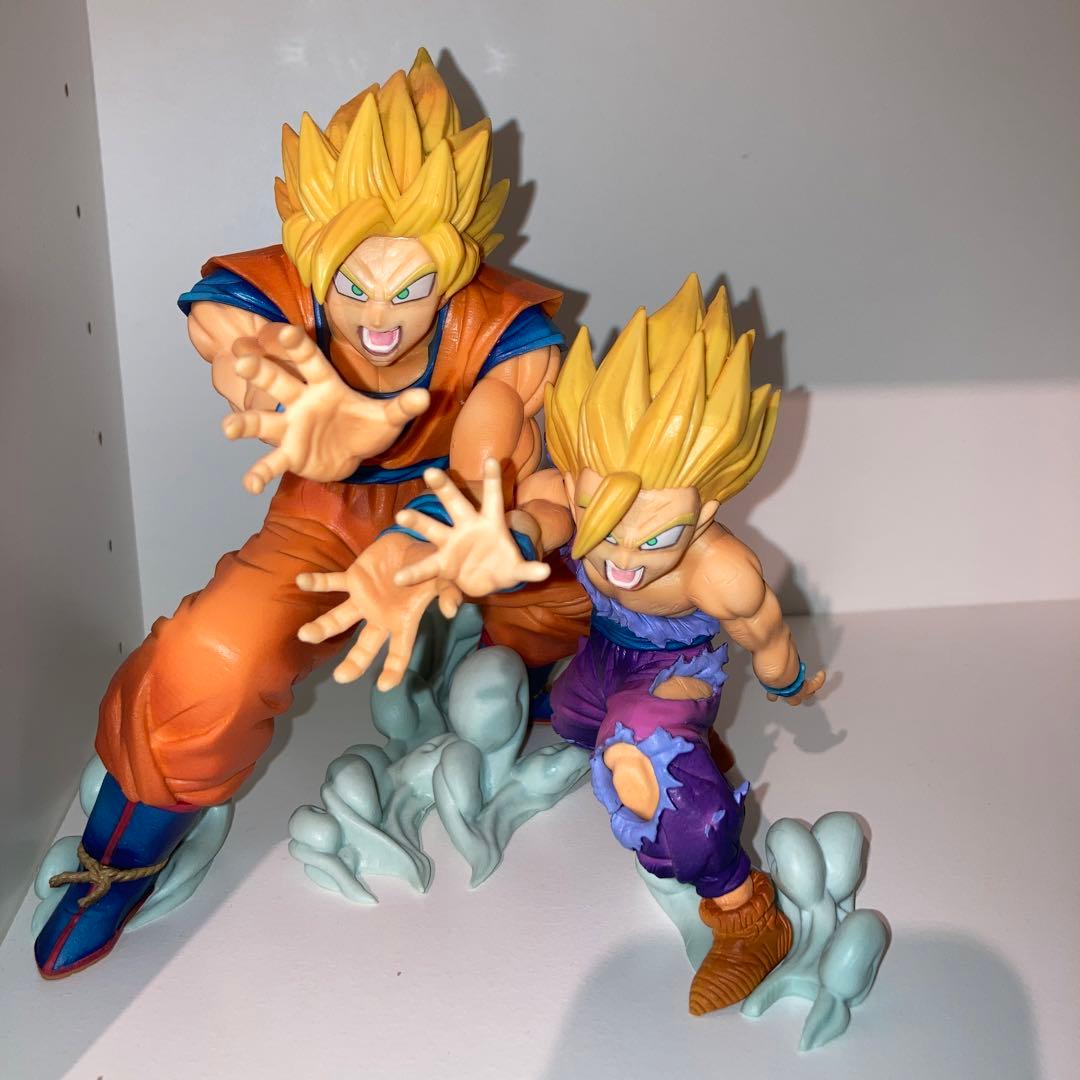 一番くじ ドラゴンボール Ａ賞 親子かめはめ波 悟空&悟飯フィギュア　箱無し