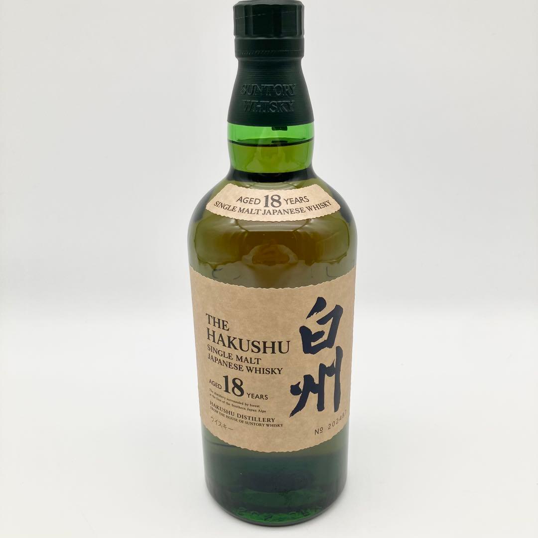 白州18年 サントリーシングルモルトウイスキー 箱付き 700ml 未開栓
