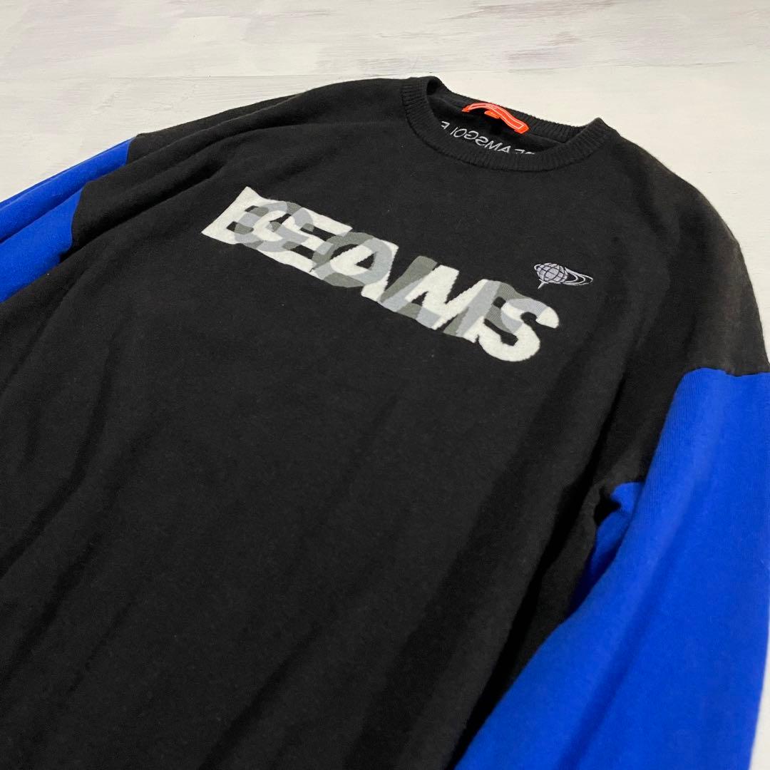 BEAMS GOLF ビームスゴルフ　レイヤーロゴ クールネック セーターM