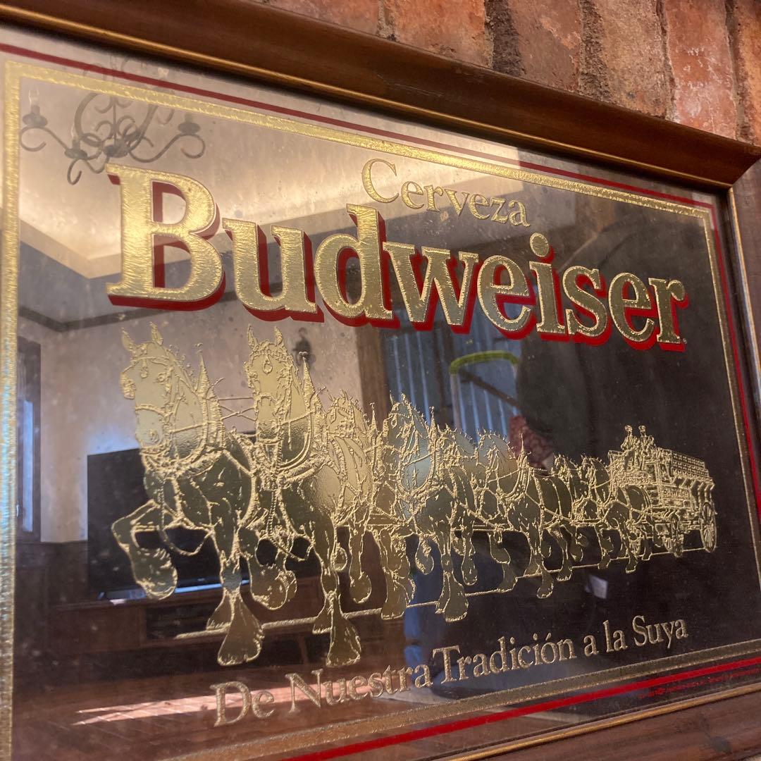 アンティーク雑貨 80sVTG Budweiser Cerveza PubMiller Spain