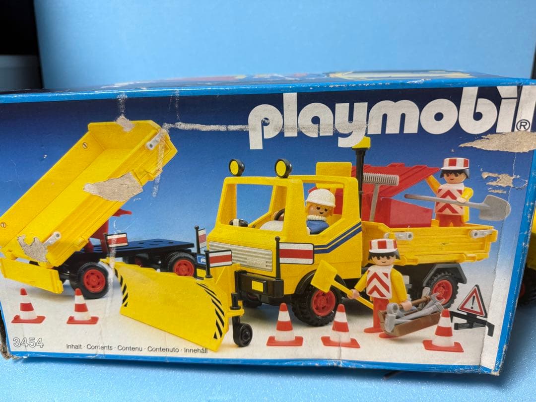 プレイモービルplaymobil3454工事車両ブルドーザー ダンプカー 激レア