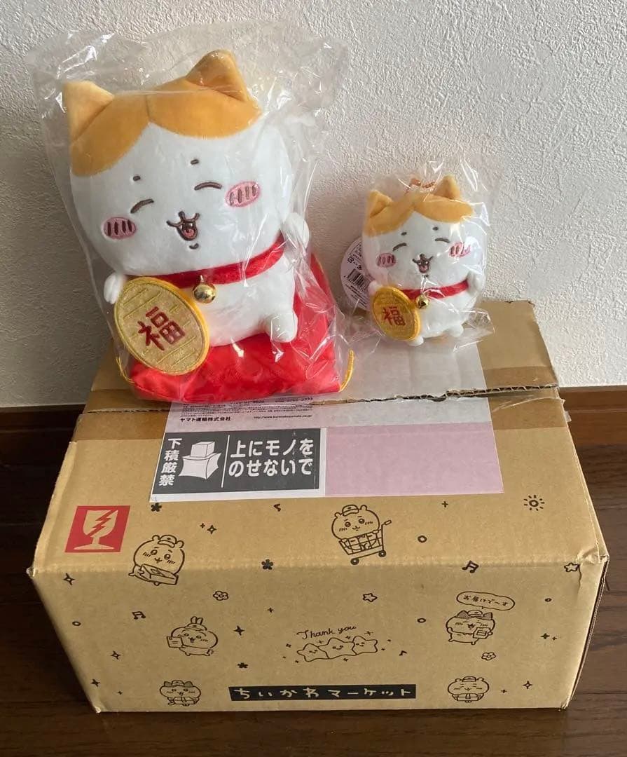 【ぬいぐるみ＆マスコット】ハチワレ 招福 ちいかわ 招き猫 《新品・未使用》