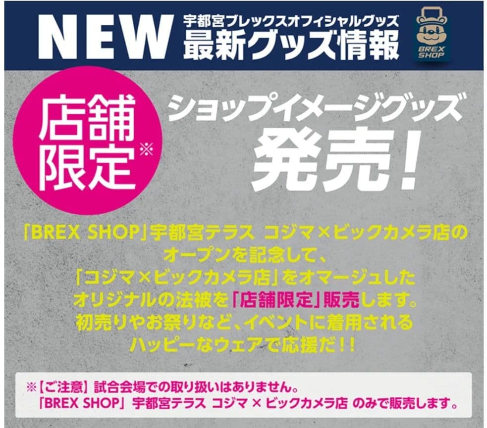 【新品】宇都宮ブレックス　BREXHappi【サンフラワーブレッキー】店舗限定