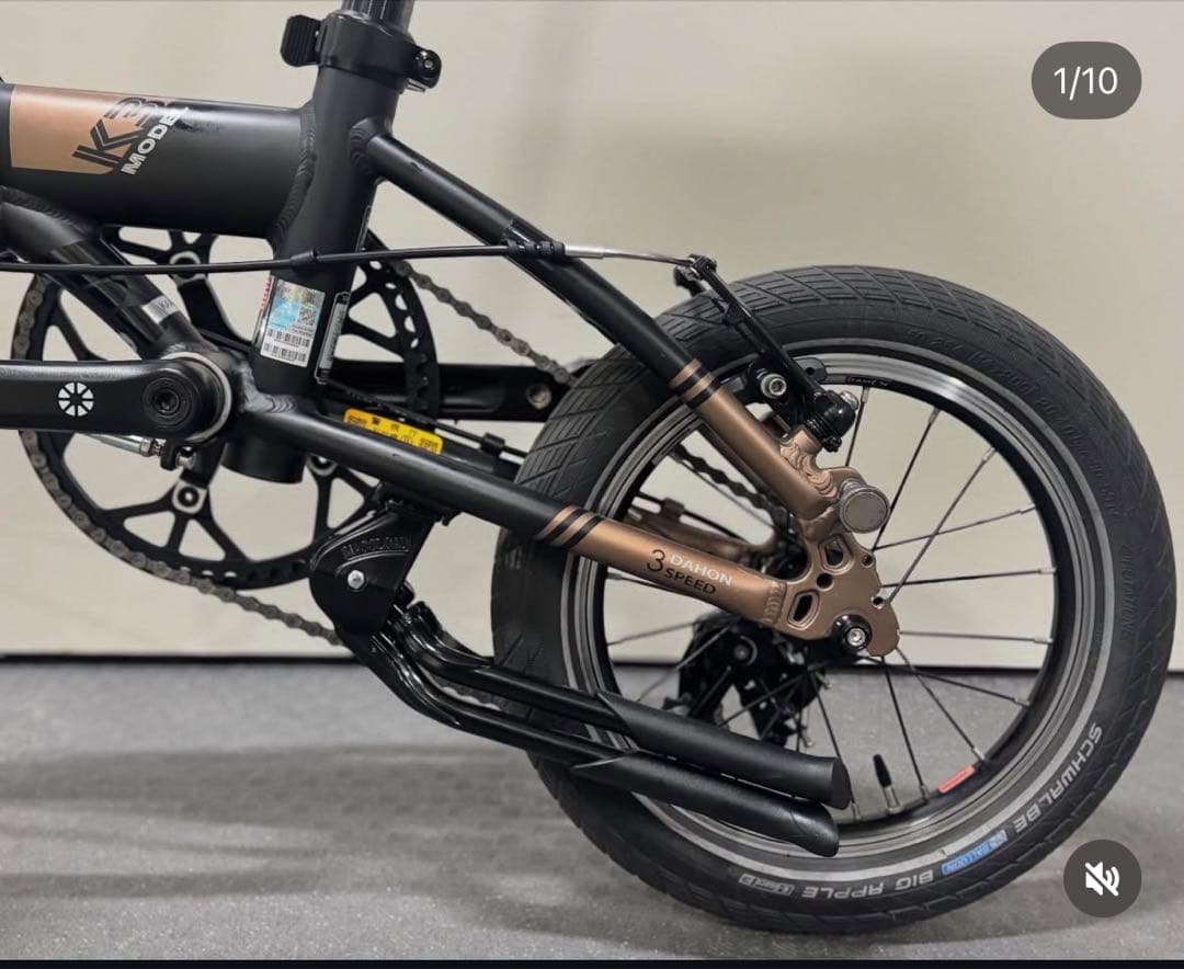 DAHON K3 折りたたみ自転車 ブラウン・ブラック 輪行袋付き