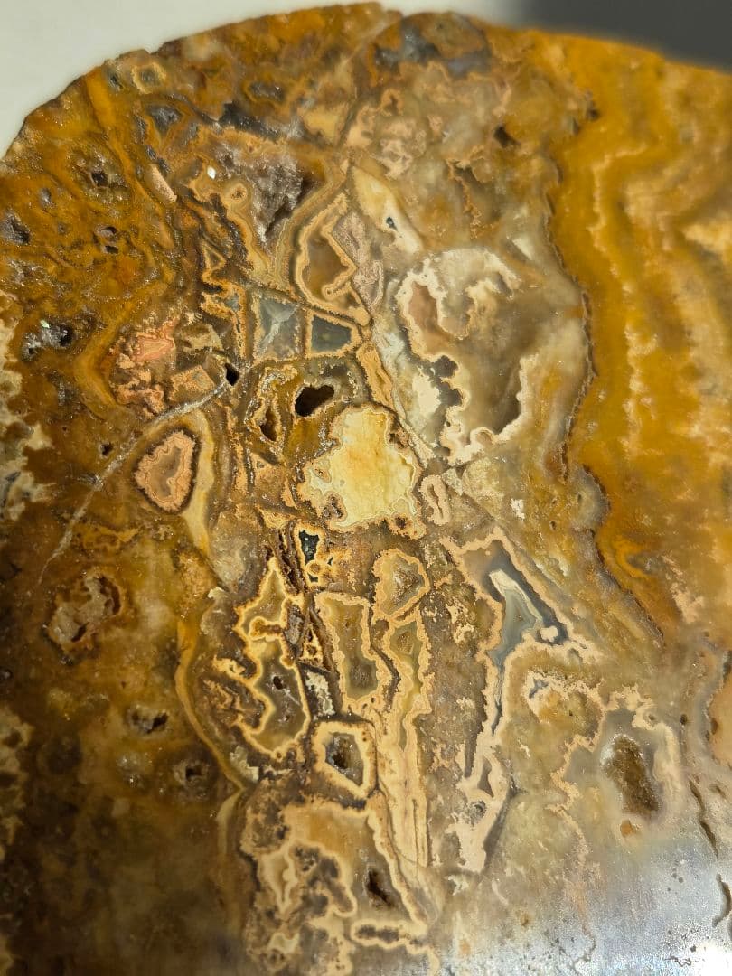 イエロークレイジーレースアゲートスラブ