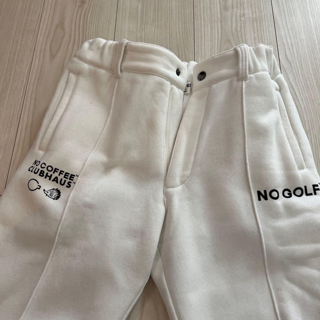 NO GOLF ✖️clubhaus スウェットパンツ　白　　　　　　XS