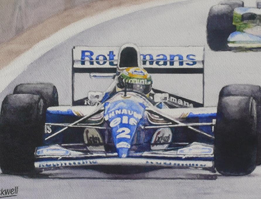 Interlagos, 1994. FW16 アイルトン・セナ 水彩画