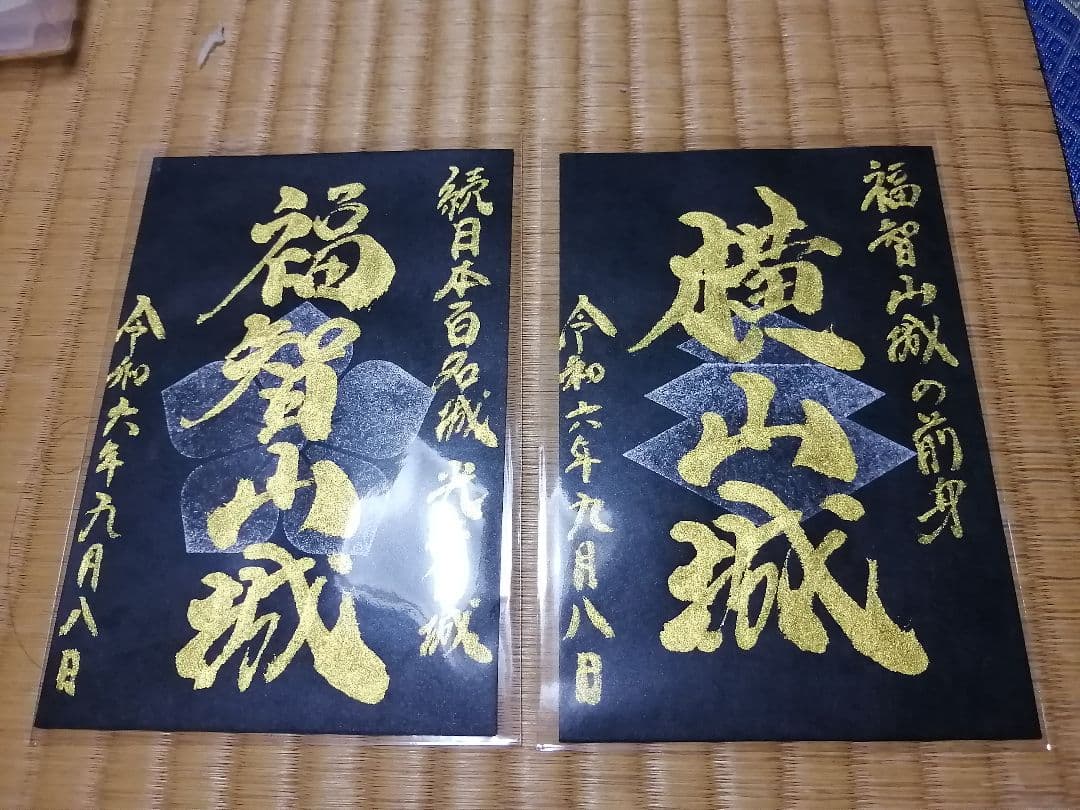 数量限定　手書き御城印　福知山城、横山城　2枚セット　京都御城印合戦　福知山