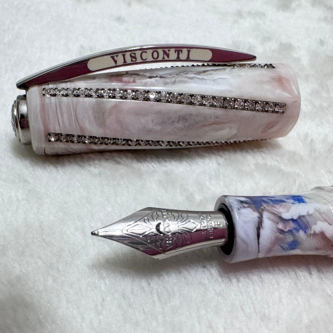 ＊美品＊ VISCONTI ディヴィーナロイヤル ローズパール 万年筆 F