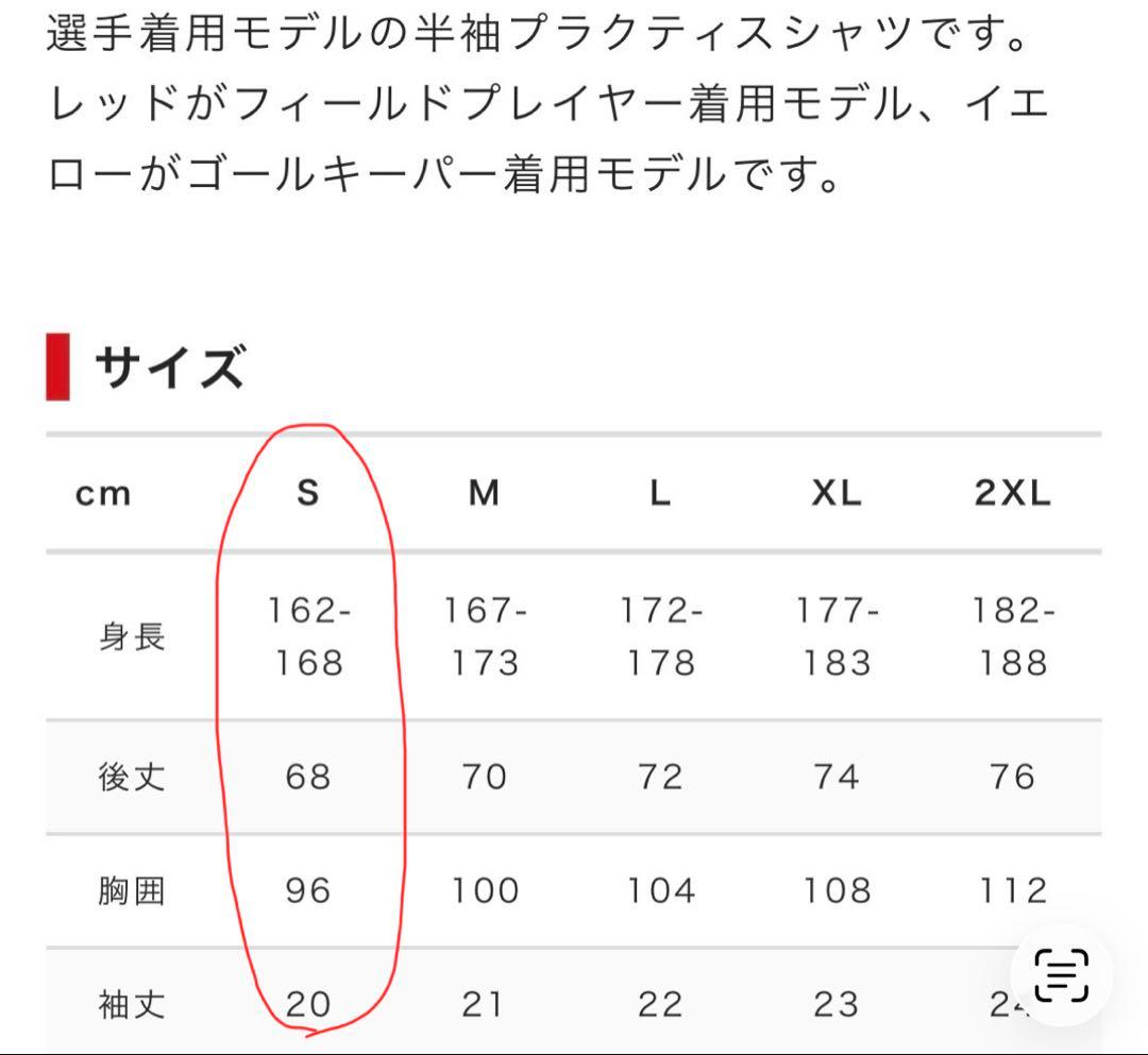 名古屋グランパス　2022プラクティスシャツ（練習着）、Sサイズ　FPモデル