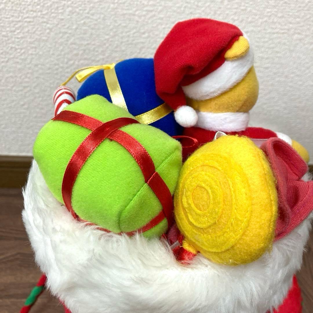 ディズニーストア　くまのプーさん　クリスマス　マスコット　ぬいぐるみ　平成レトロ