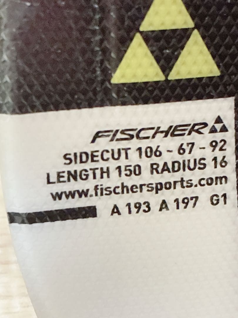 FISCHER RC4 RACE スキー 板 バインディング付き 150cm