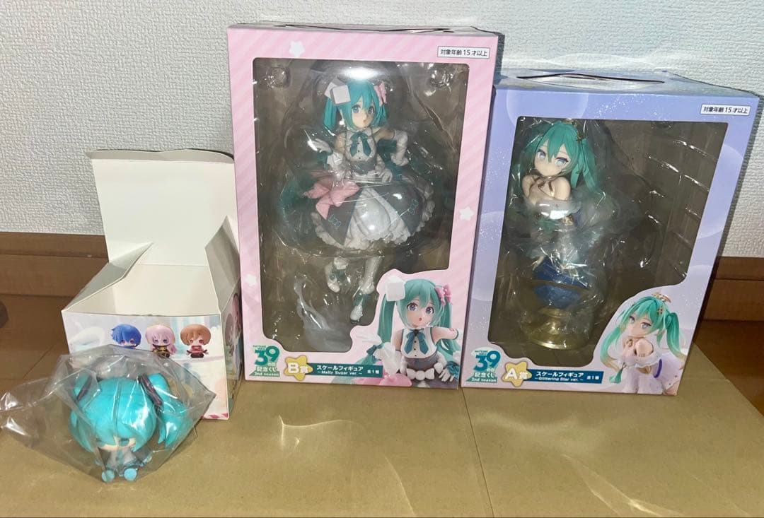 タイトーくじ初音ミク39の日スケールフィギュアA賞&B賞セット+ミニフィギュア