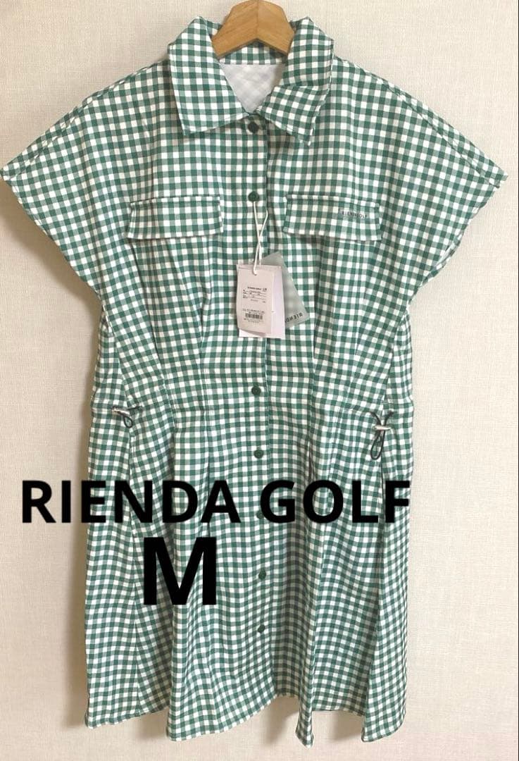 RIENDA GOLF ギンガムチェックドロストOP