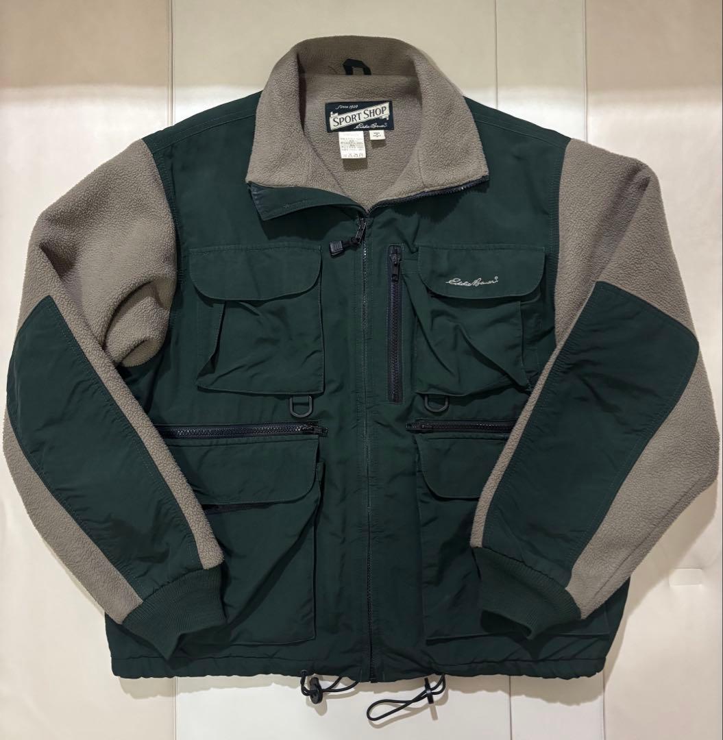 90’s EDDIE BAUER ナイロン/フリース　フィッシングジャケット