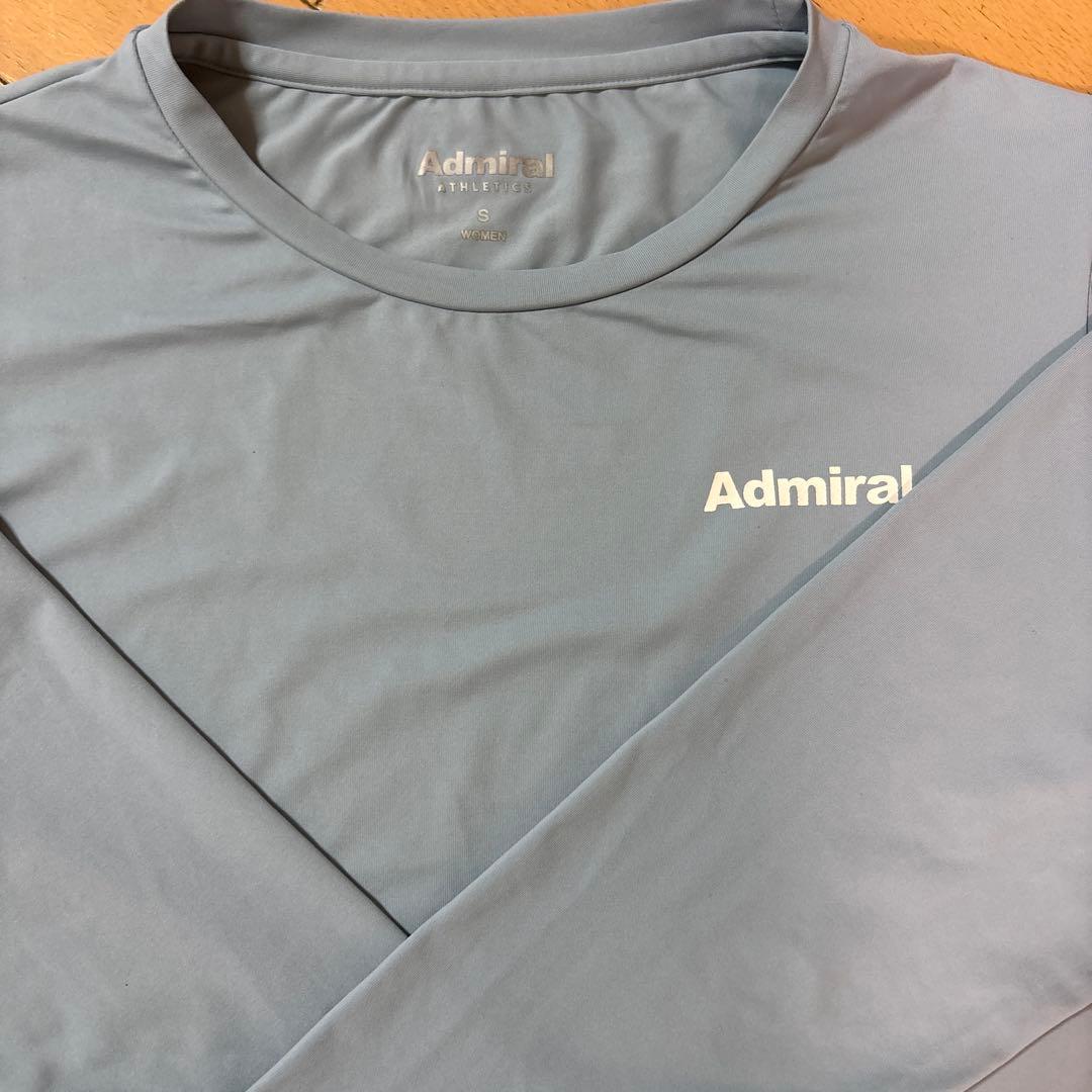 値下げAdmiral テニス　くすみブルー　長袖シャツとスコートセットアップ　S