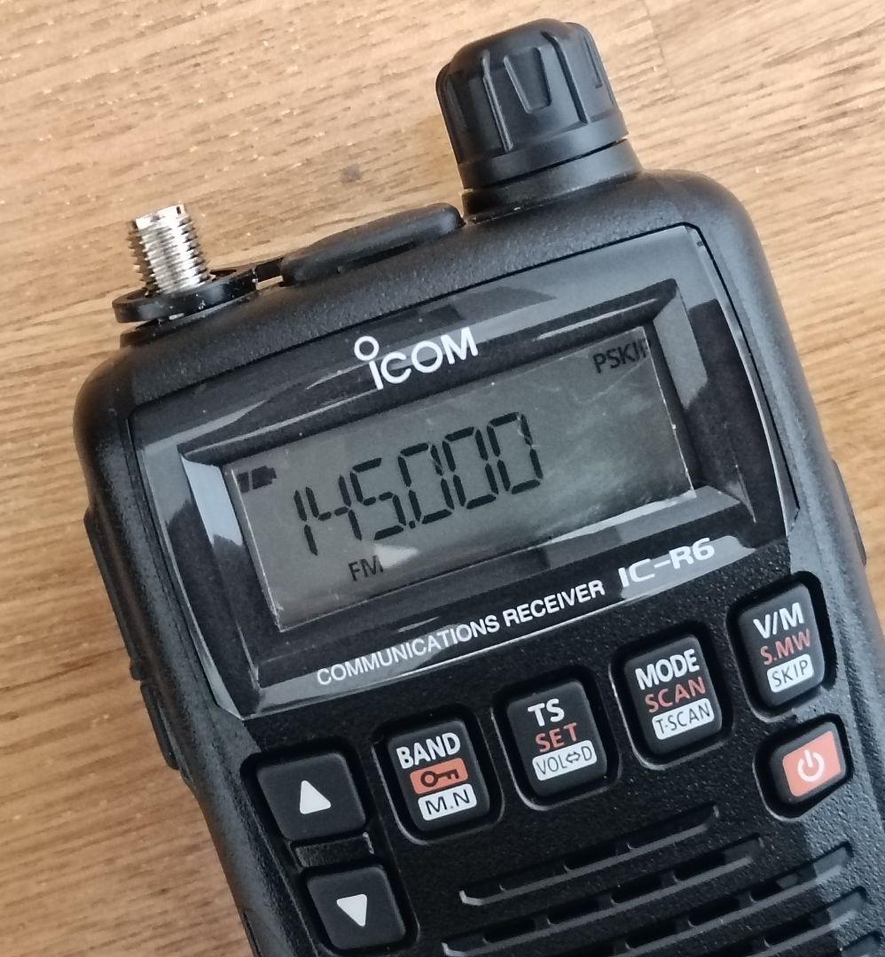 Icom IC-R6 ハンディ受信機　エアバンドスペシャル　miniアンテナ付